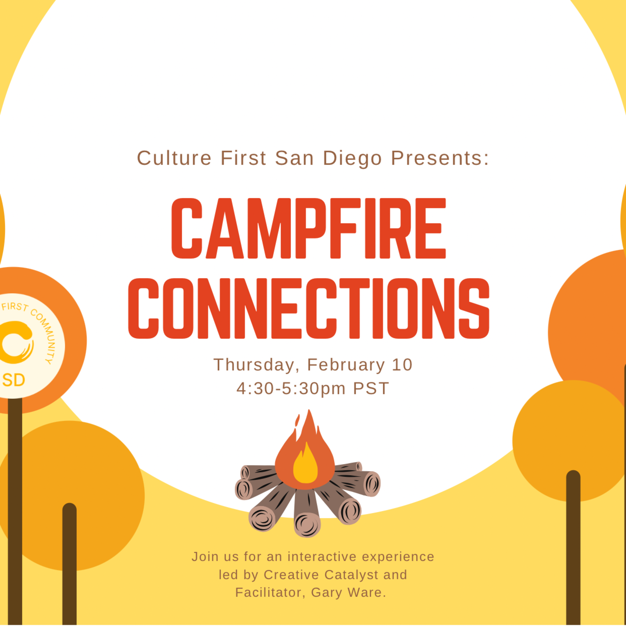 See Culture First SD Presents - Campfire Connections at Culture First San Diego